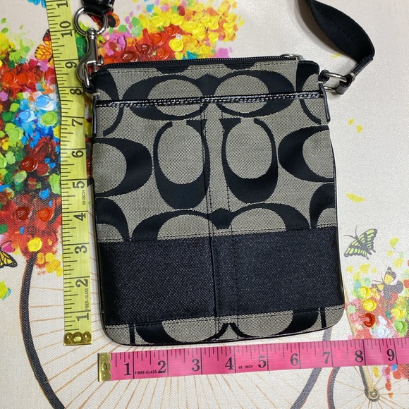 Coach | Bags | Coach Signature Monogram Fabric Crossbody Bag | Poshmark